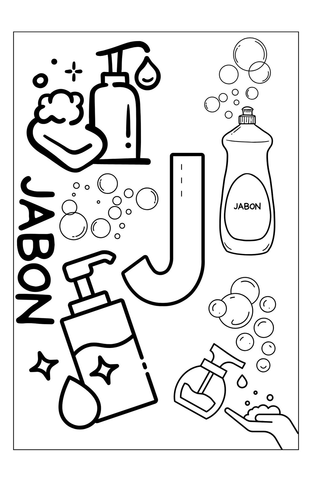 Digital Spanish ABC Coloring Book - Etsy
