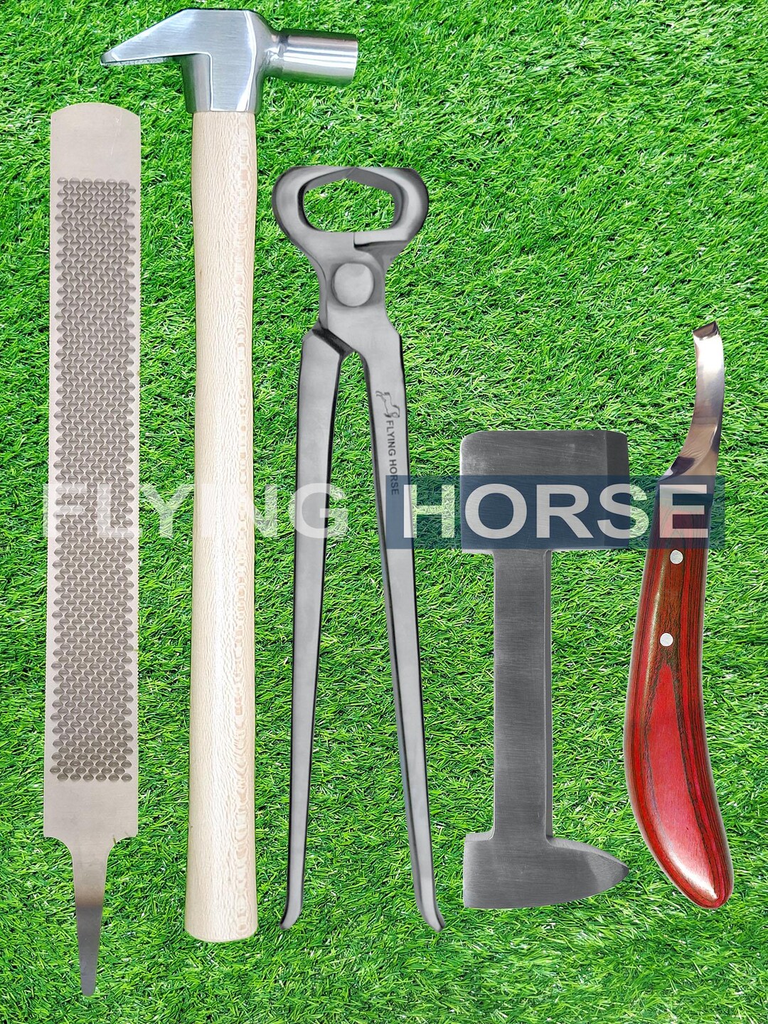 Professional Farrier Tool Kit – 5pc Horse Hoof Care Set (nipper, Rasp ...