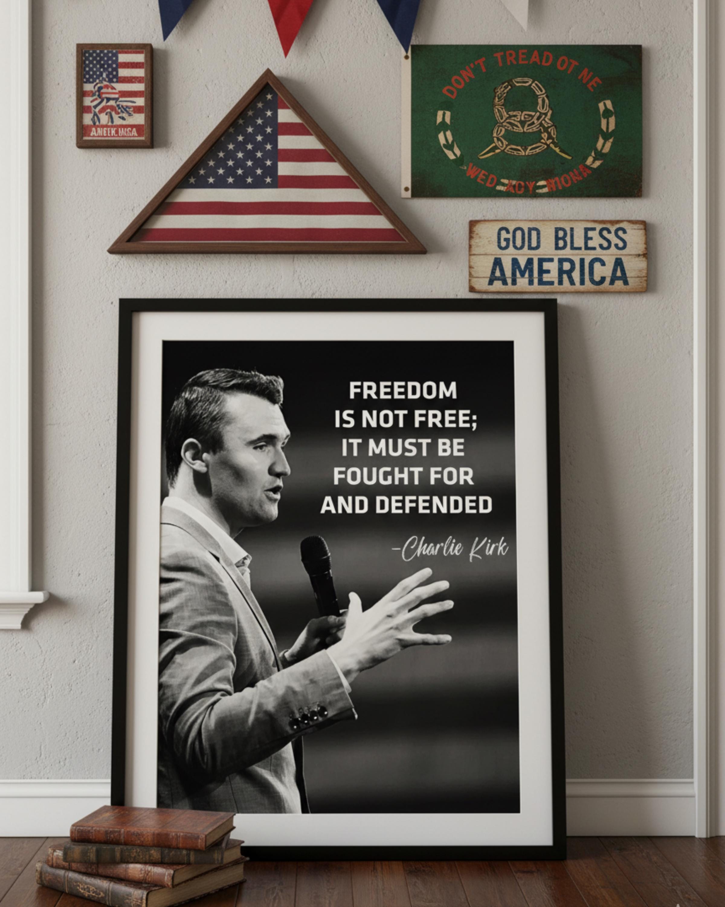 Charlie Kirk Freedom Poster: Charlie Kirk Printable Wall Art, Justice ...