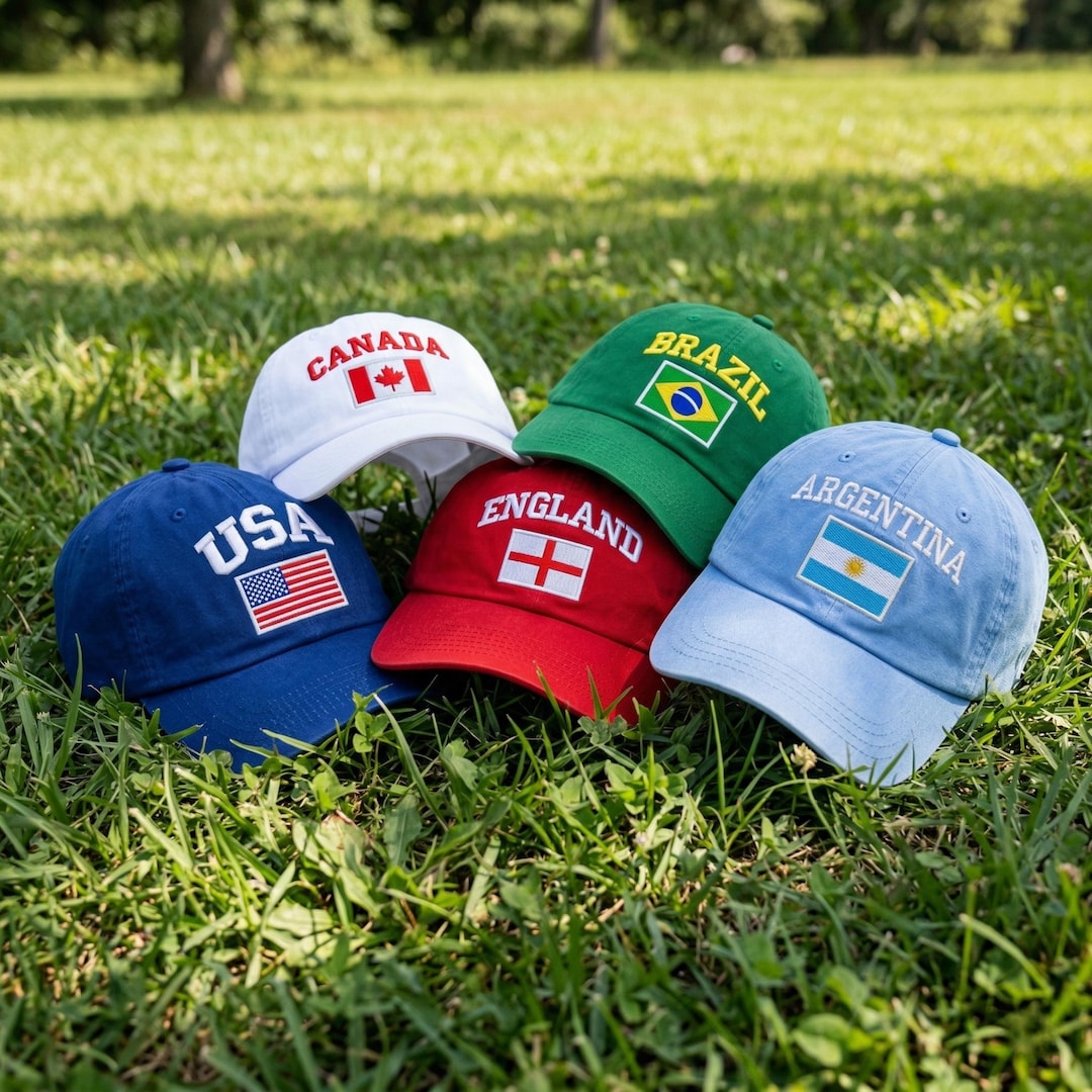 Custom Country Flag Hat, World Cup Fan Cap, Soccer Dad Hat, Country ...
