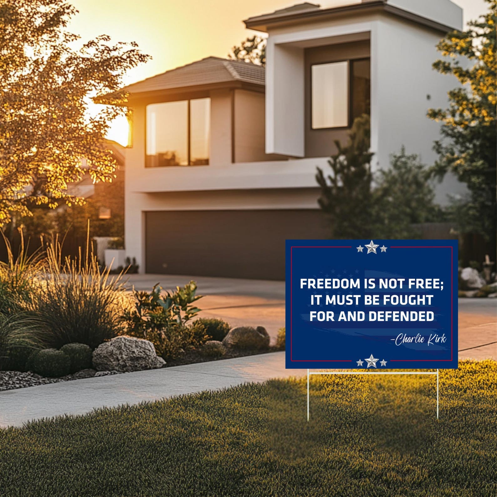 Charlie Kirk Yard Sign: Charlie Kirk Assasins, Justice for Charlie Kirk ...