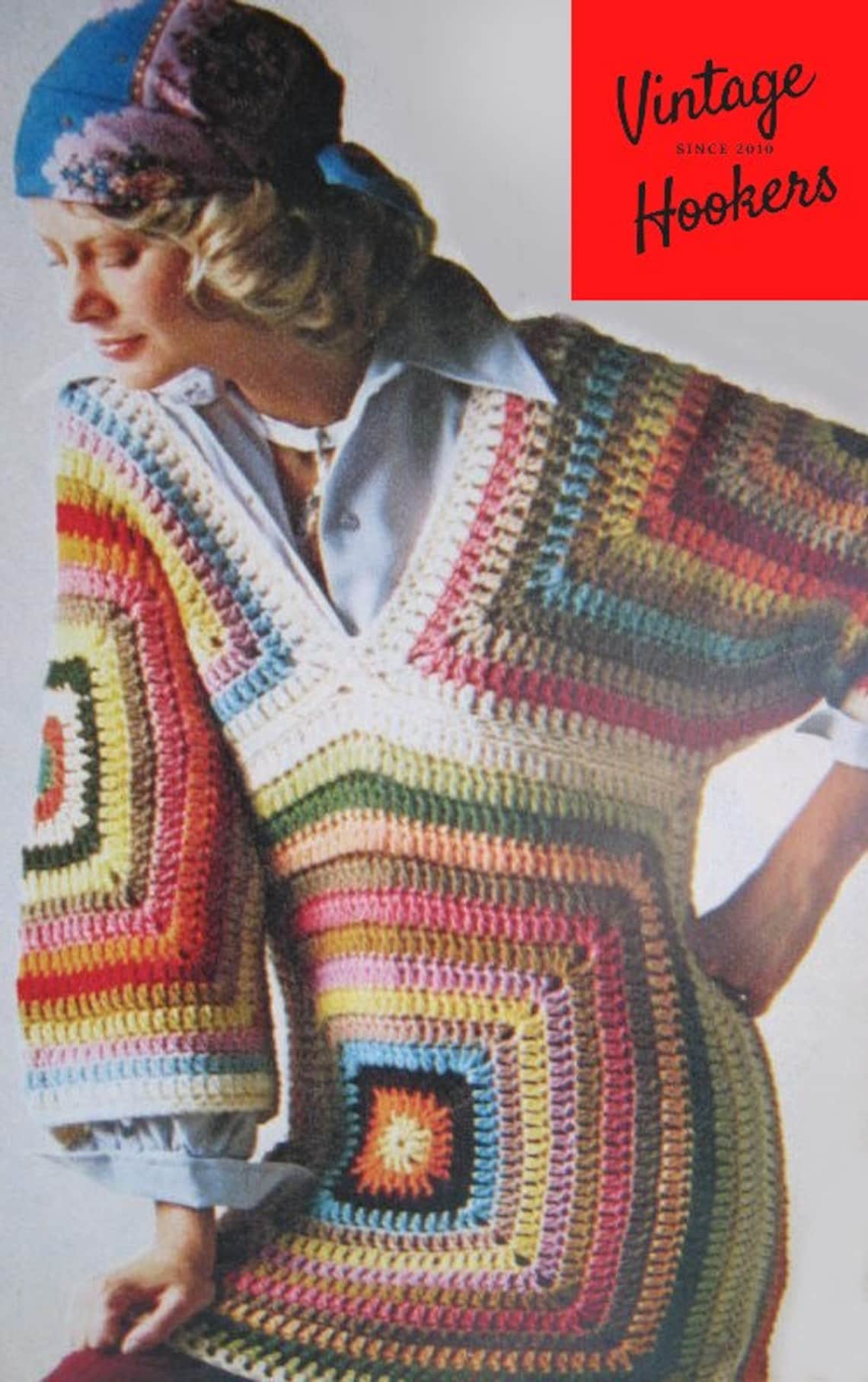 Crochet Granny Square Tunic Four Easy Pieces Perfect for a - Etsy UK