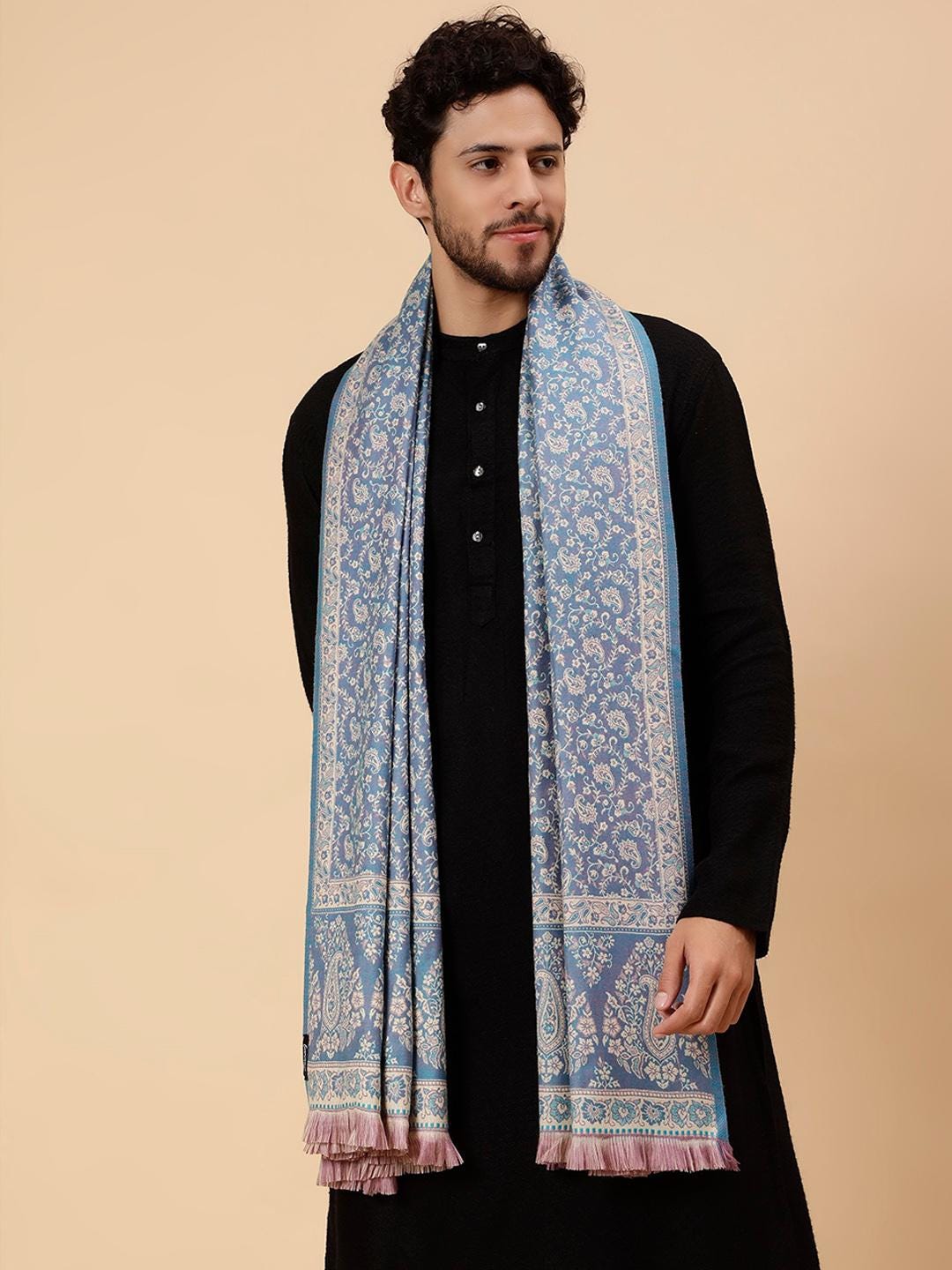 Traditional Indian Men's Shawl | Ethnic Motifs Woven Design Kurta ...