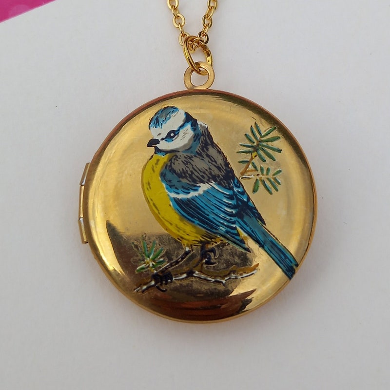 Bird Locket Necklace - Etsy