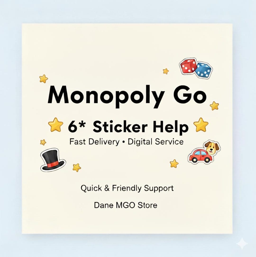 Monopoly Go Sticker Helper | 6star | Custom Digital Gift (bon Appetit ...
