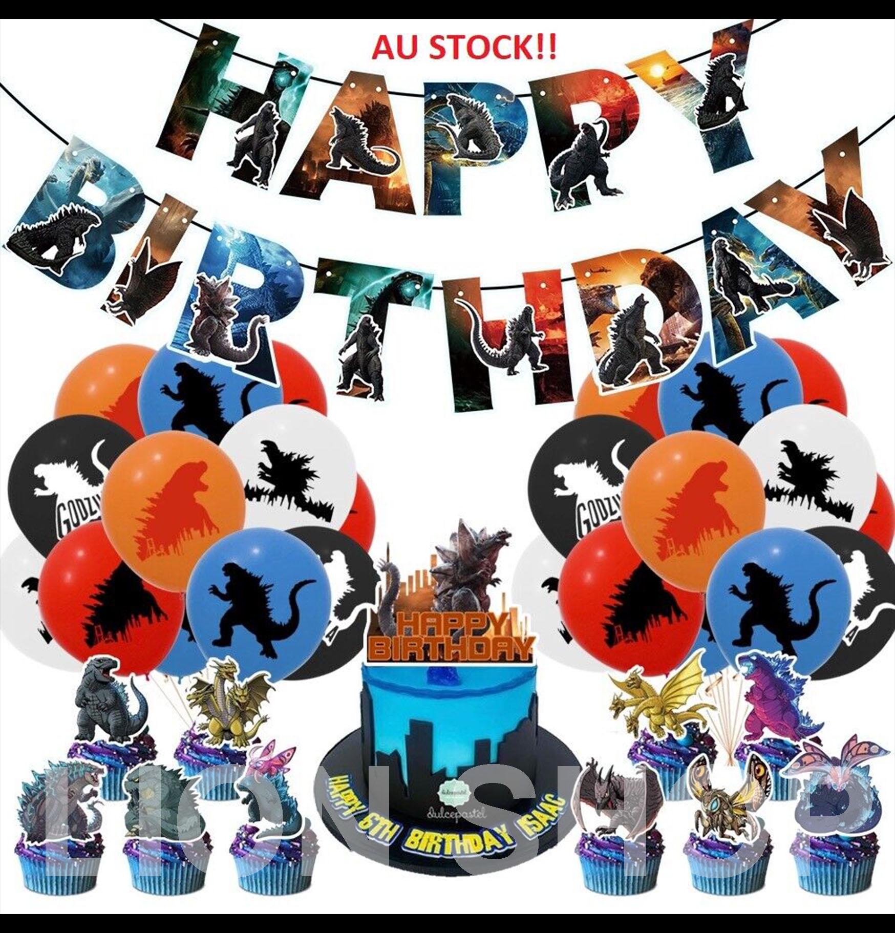 Godzilla Birthday Party Supplies Banner Balloon Set Decoration - Etsy