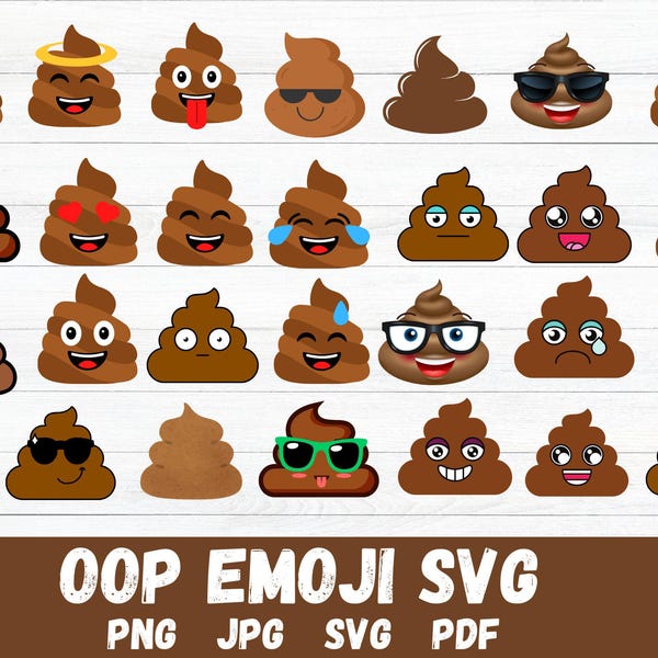 Poop Emoji Svg - Etsy