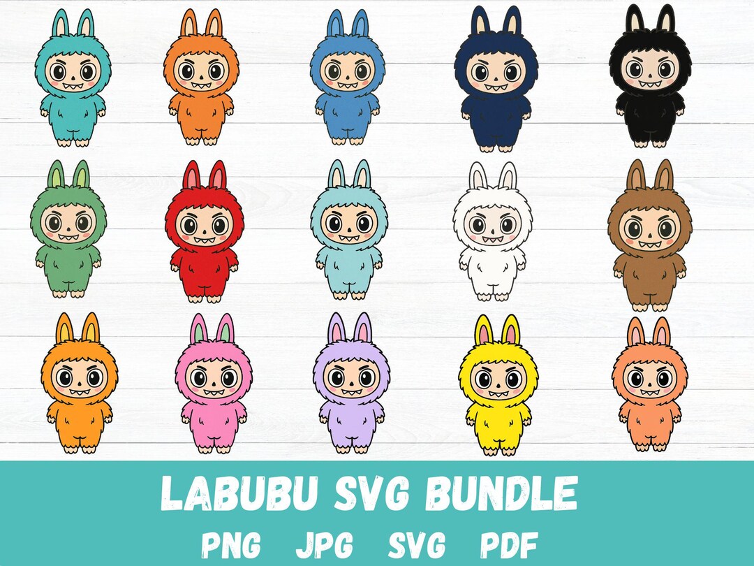 Labubu Designs SVG Bundle, Labubu Clipart, Labubu PNG, Cute Labubu ...