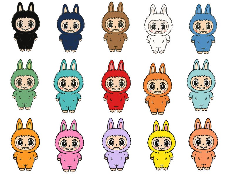 Labubu Designs SVG Bundle, Labubu Clipart, Labubu PNG, Cute Labubu ...