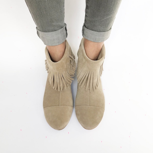 Fringe Ankle Boots - Etsy