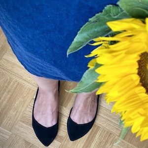 Pointed Toe Ballet Flats Shoes in Soft Yellow Italian Leather, Bridal ...