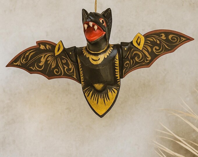 Balinese Winged Bat Mask Hand-carved Bali Folk Art Wood Carving ...