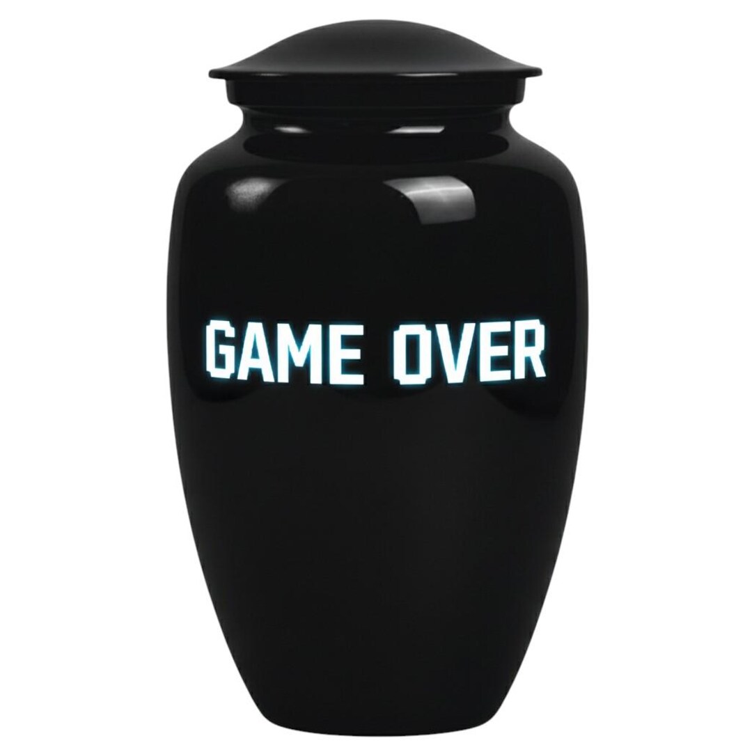 Game Over Cremation Urn: Black Gamer Funeral Urn - Etsy