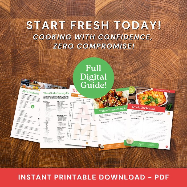 Alpha Gal Fresh Start Recipe and Meal Planning Guide - Etsy