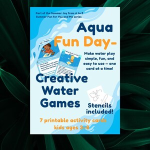 7 Сreative Water Games – Printable Activity Cards for Kids - Etsy