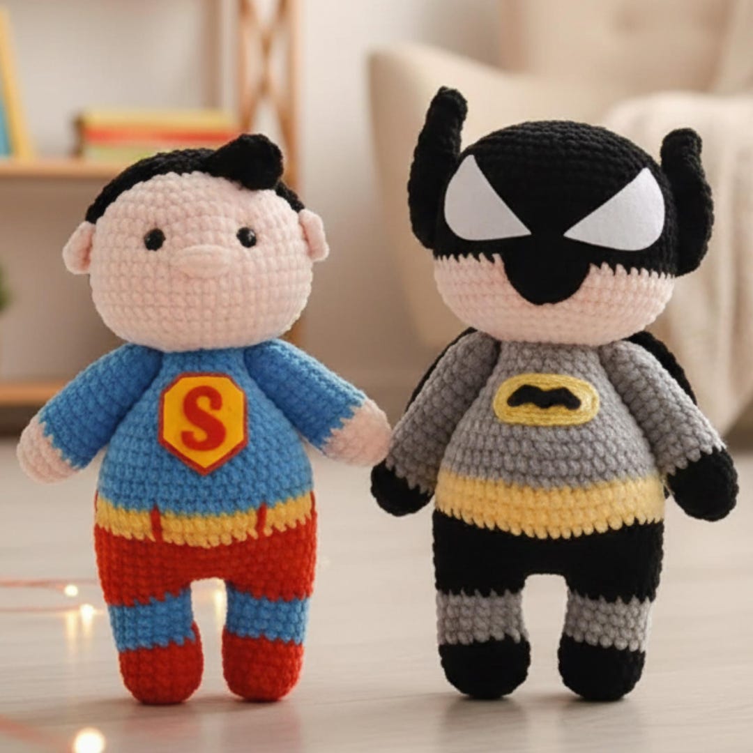 Superhero Crochet Pattern - Superman & Batman Amigurumi - Digital PDF ...
