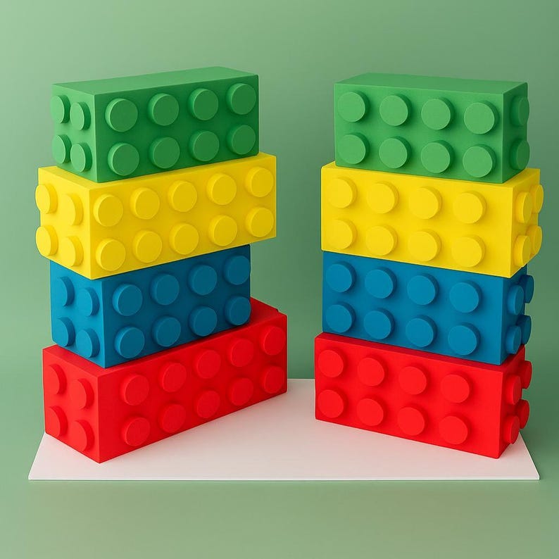 Large EPS Foam Lego-inspired Blocks – Lightweight Colorful Bricks for ...