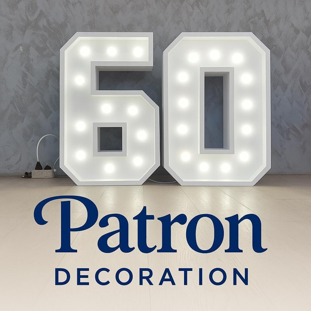 Custom LED Marquee Letters & Numbers | Light up Foam Signs | Birthday ...