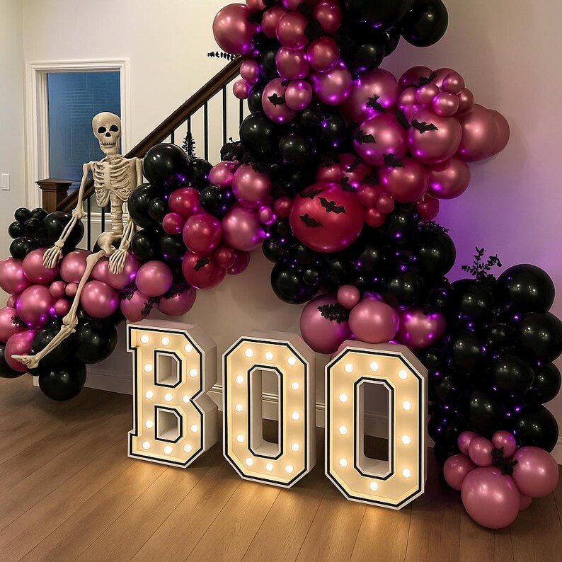 BOO Halloween Marquee Letters – Light up Party Decoration, Spooky ...