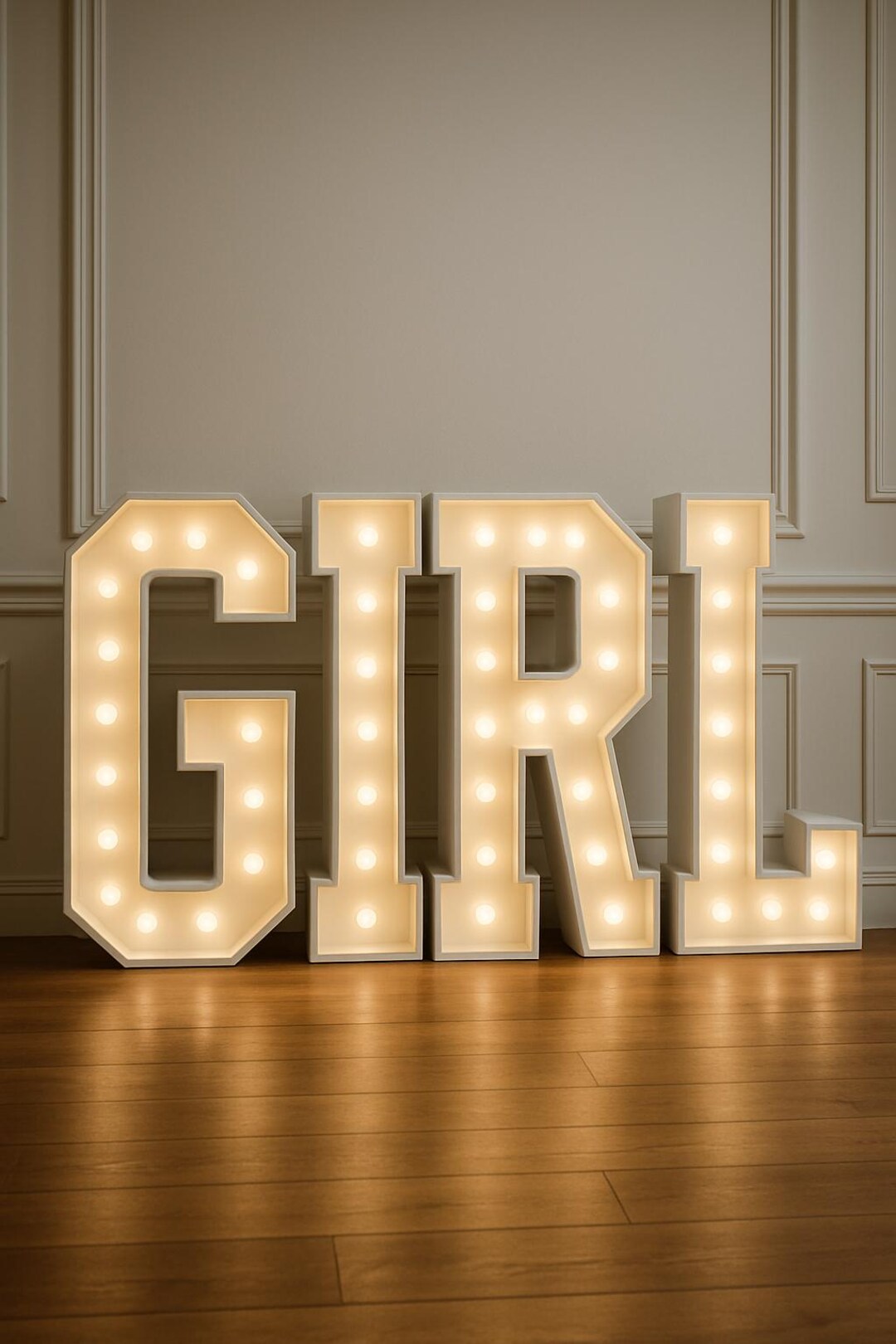 GIRL Marquee Letters Light up Sign Baby Shower Decor Birthday Party ...