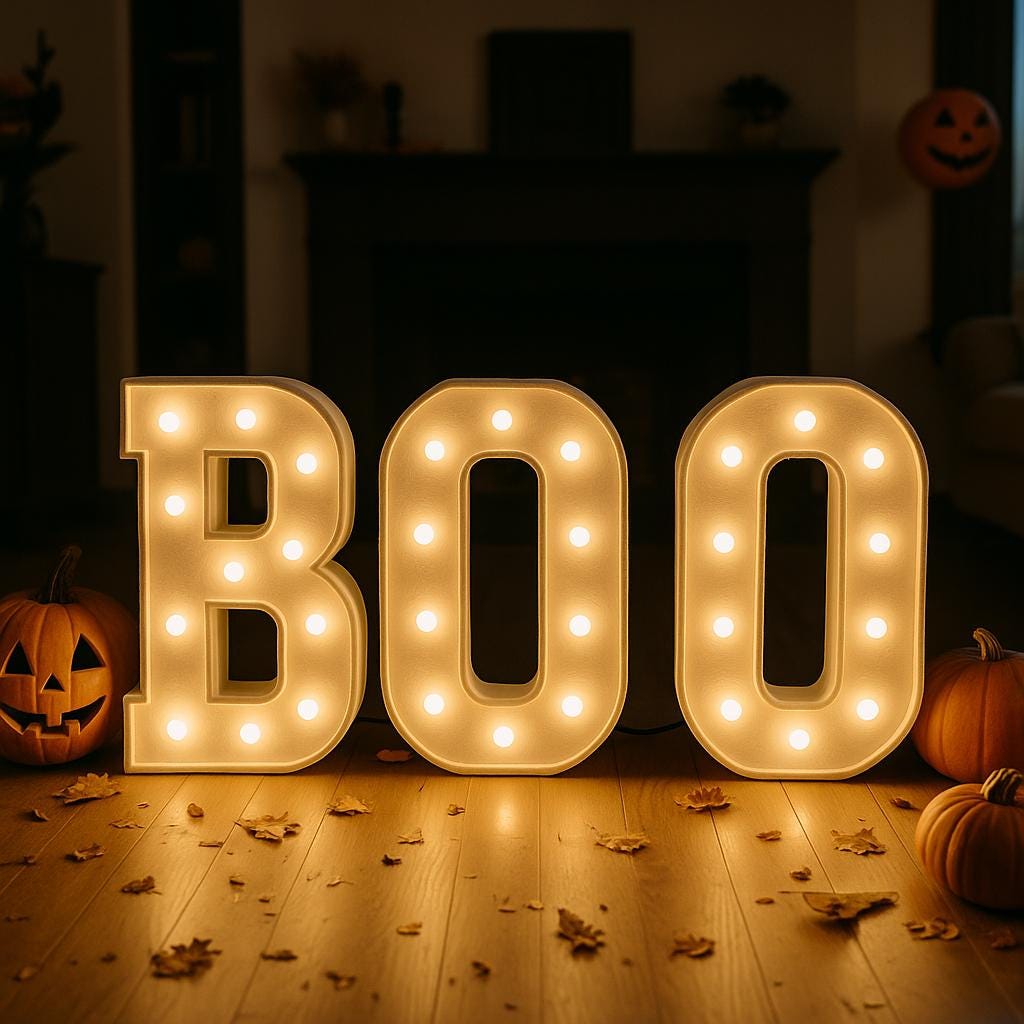BOO Halloween Marquee Letters – Light up Party Decoration, Spooky ...