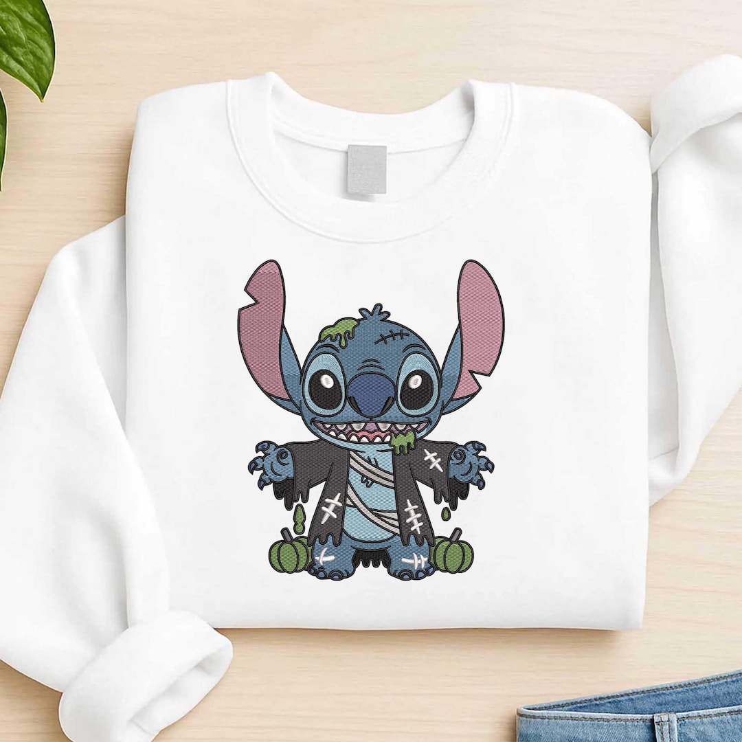 Zombie Stitch Halloween Embroidery Design, Cute Spooky Monster Machine ...