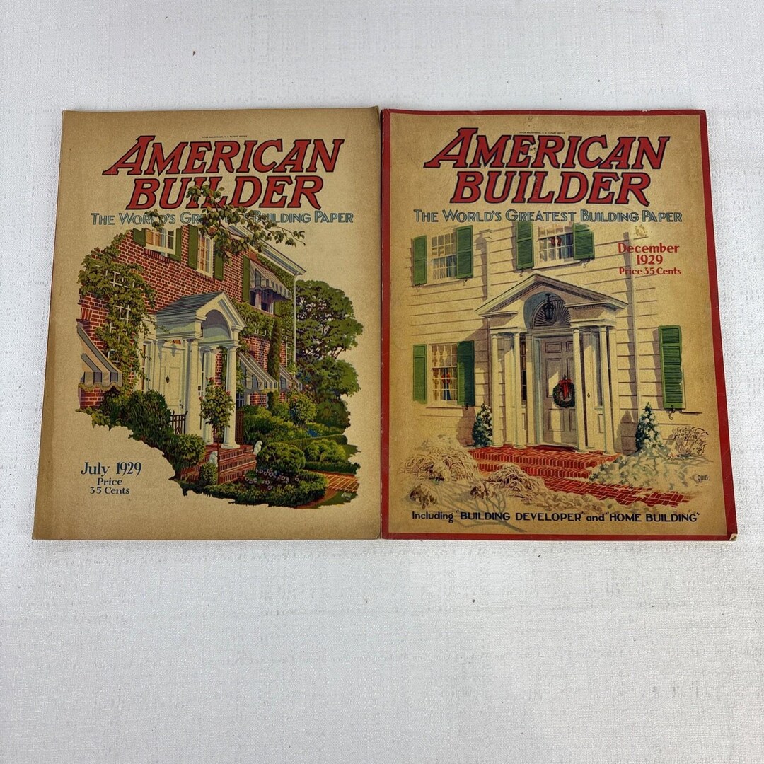 American Builder Magazines World's Greatest Building 1929 Set of 2 - Etsy