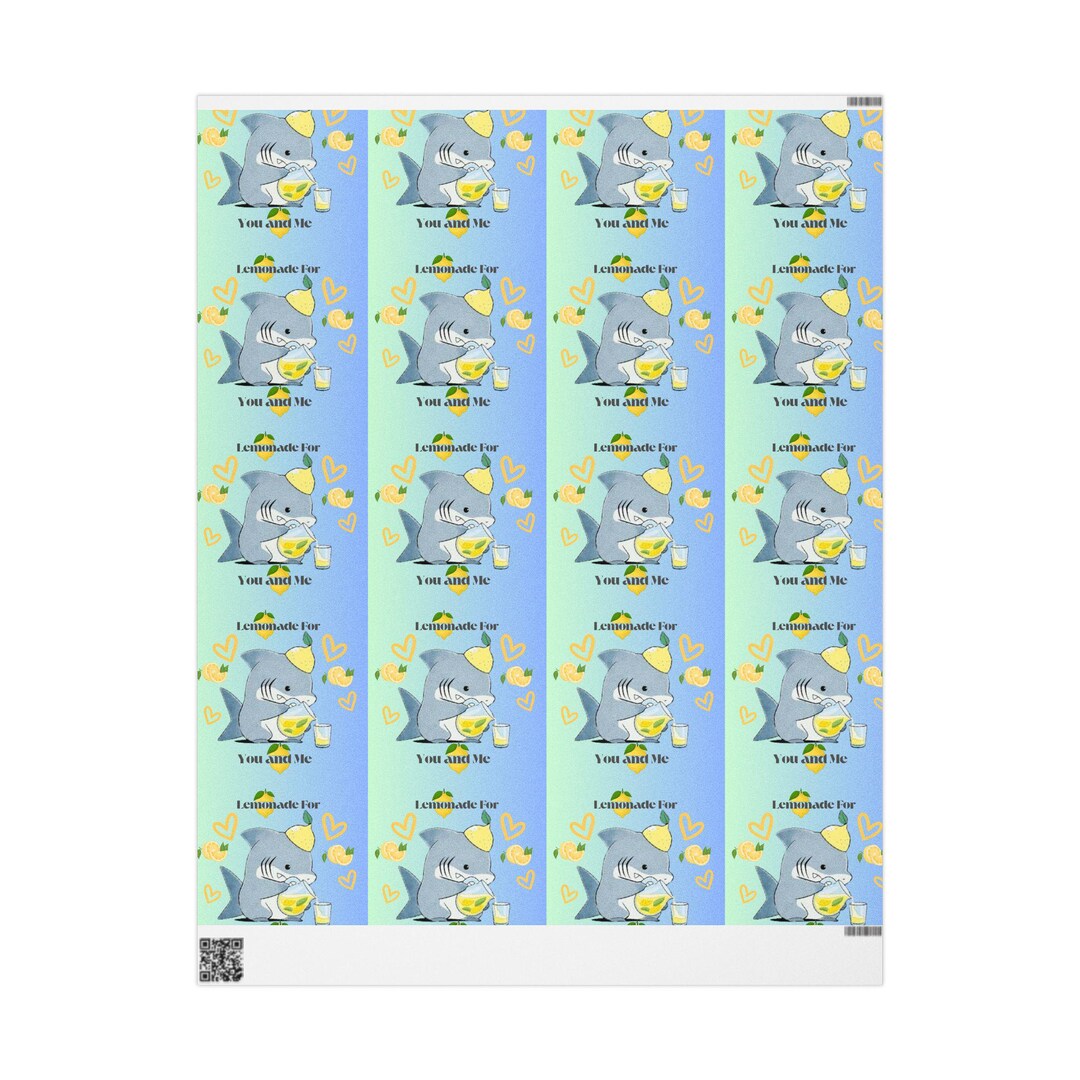 Jeff the Land Shark Wrapping Paper | Lemon Floral Design - Etsy