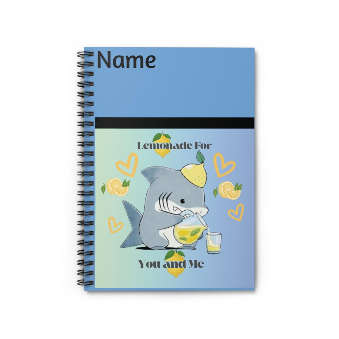 Jeff the Land Shark Spiral Notebook – Lemonade Design, Personalized ...