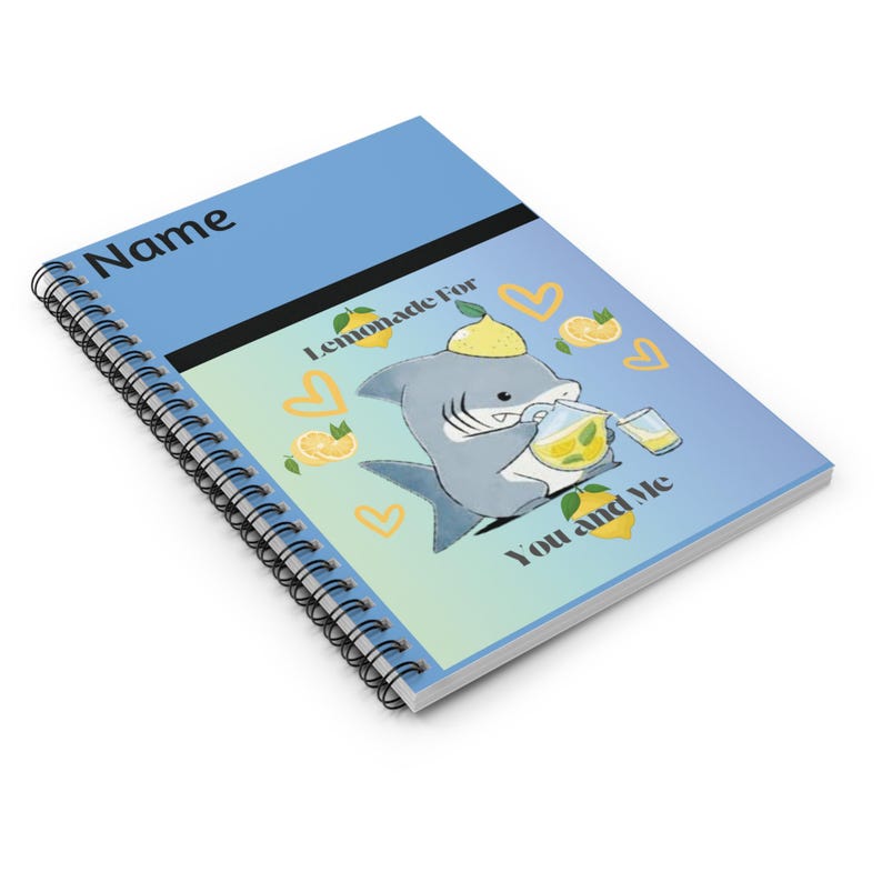 Jeff the Land Shark Spiral Notebook – Lemonade Design, Personalized ...