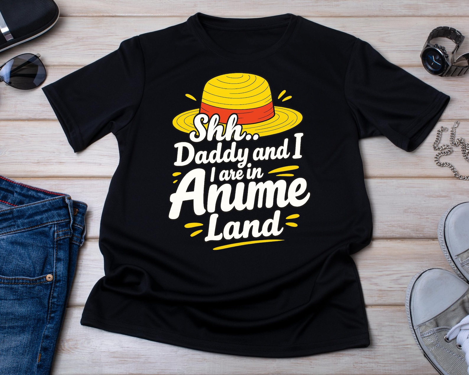 Anime Dad & Kid Design: Shh... Anime Land PNG (digital Download) - Etsy