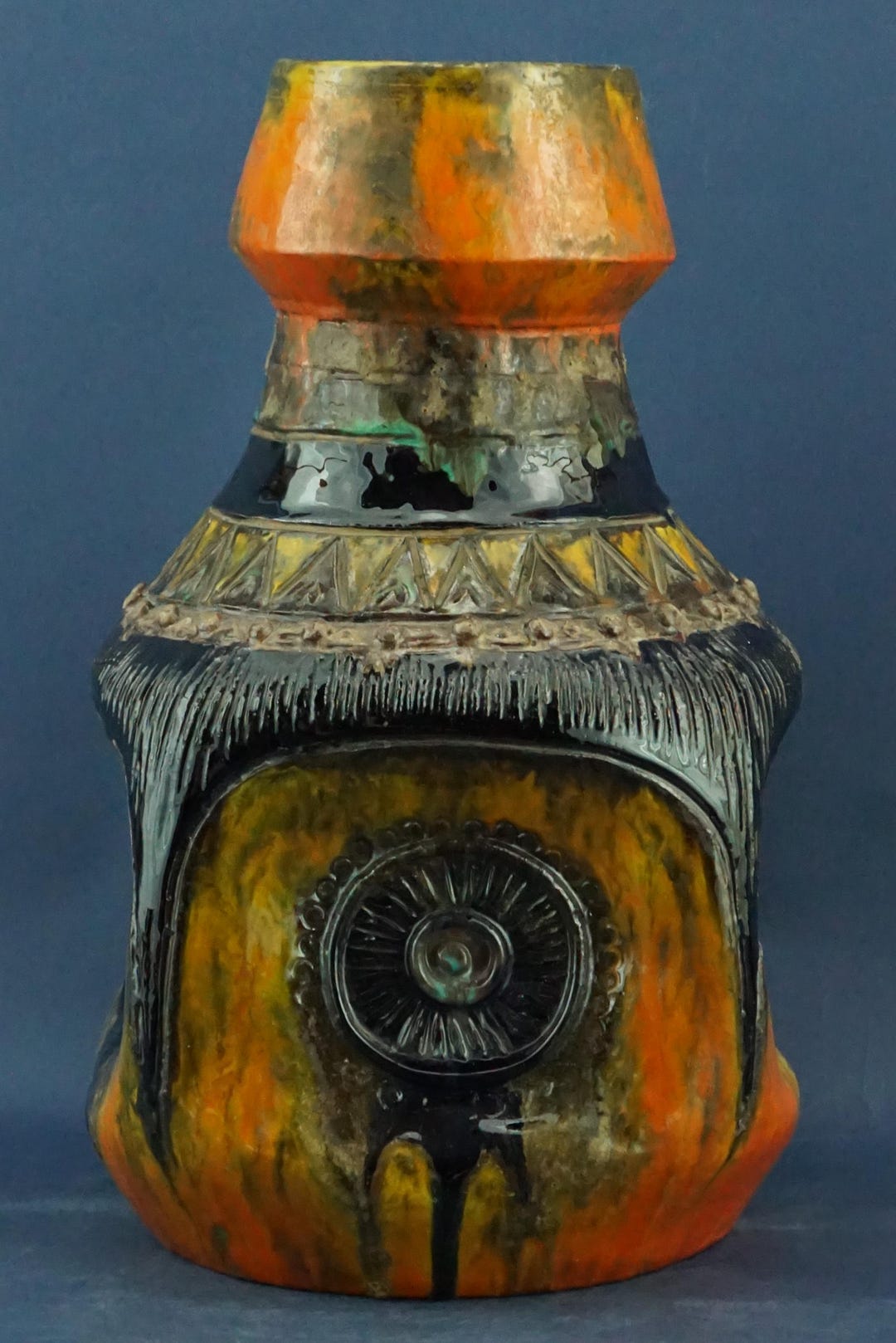 Emilia Palomba Sardinian Ceramic Vase, Futurist Design, 20th Century ...