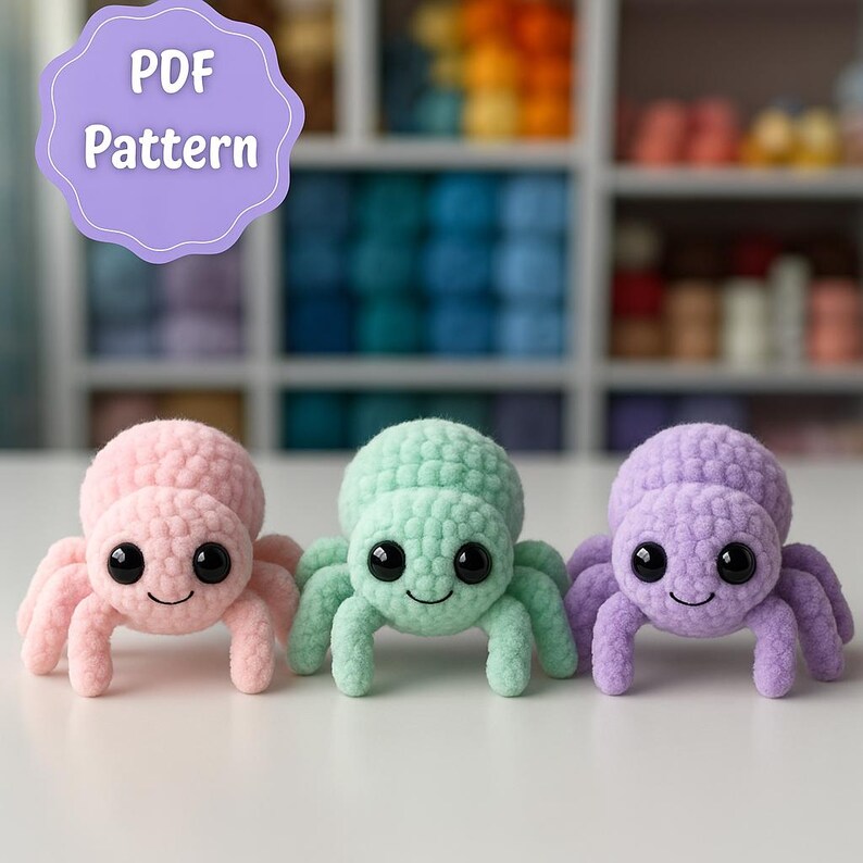 Spider Crochet Pattern, Amigurumi Spider PDF, Cute Halloween Crochet ...