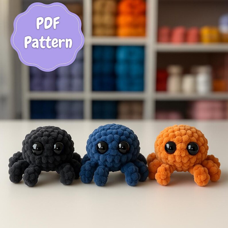 Soot Sprite Crochet Pattern, Amigurumi Dust Bunny PDF, Cute Kawaii ...