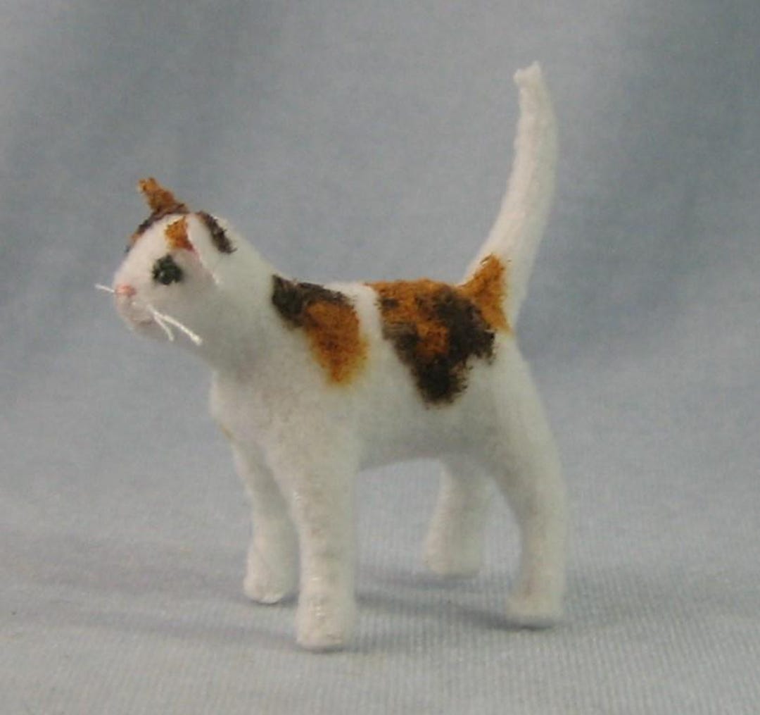 Calico Cat Miniature Soft Sculpture Animal by Marie E. Evans - Etsy