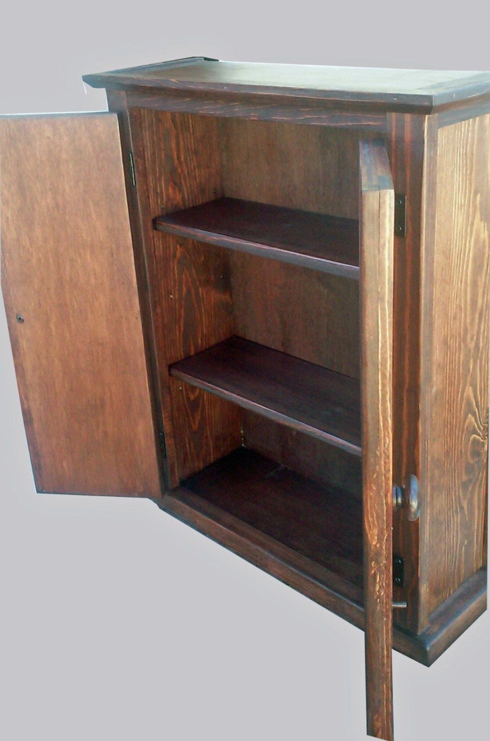 Handcrafted English Country British Colonial Wood Wall Medicine or ...