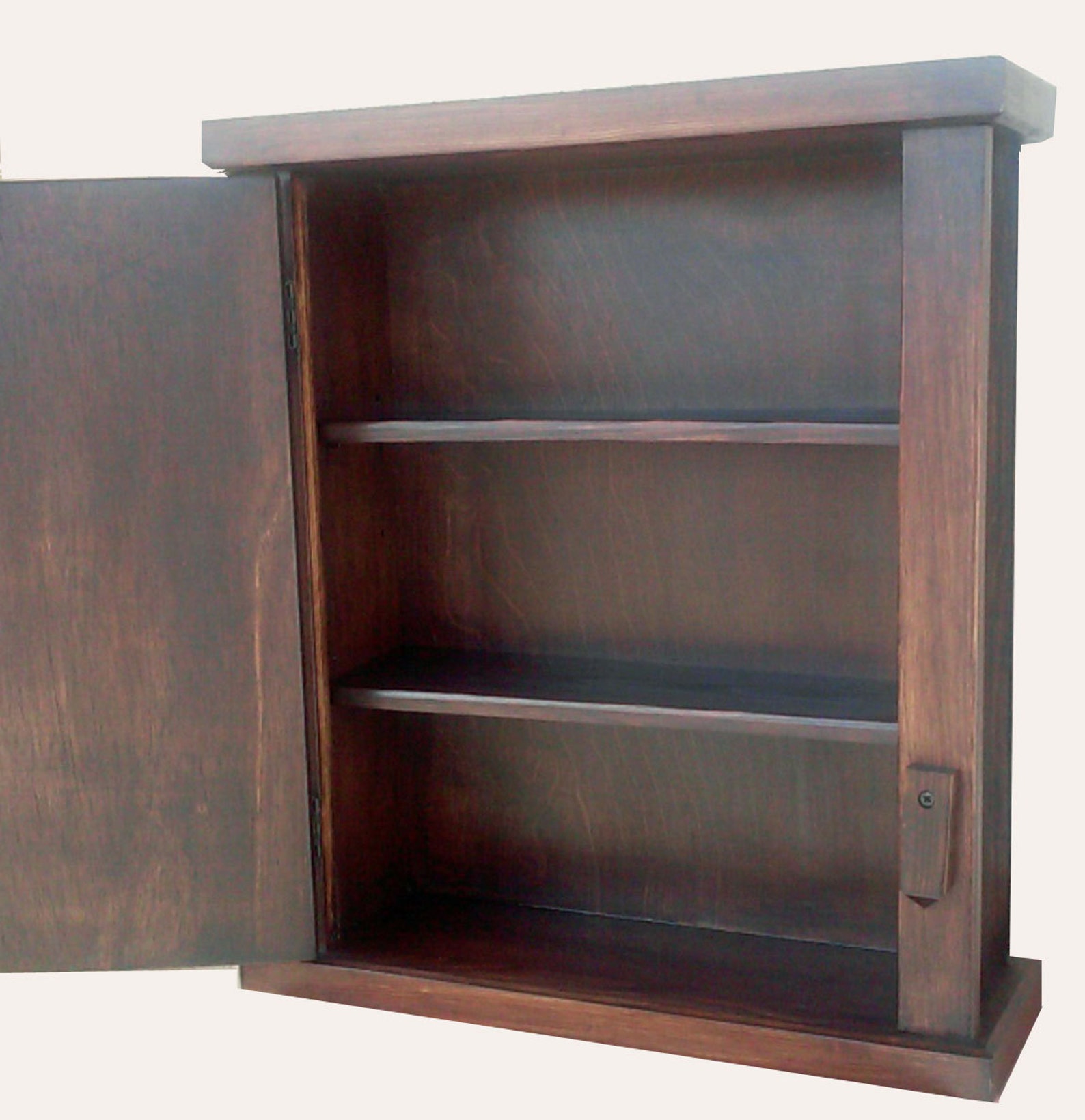 Handmade Mission Arts/crafts Keyhole Design Wood Wall Mount Cabinet - Etsy