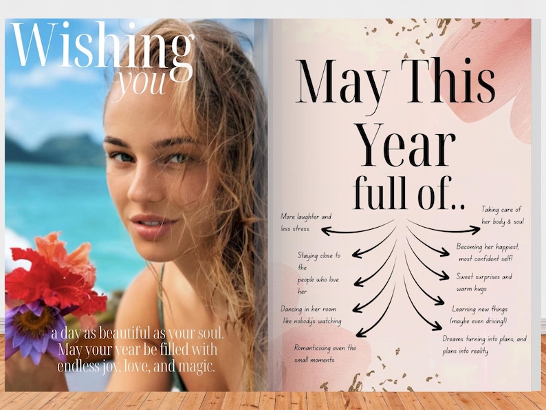 Personalized Birthday Magazine Template for Best Friend | Vogue Style ...