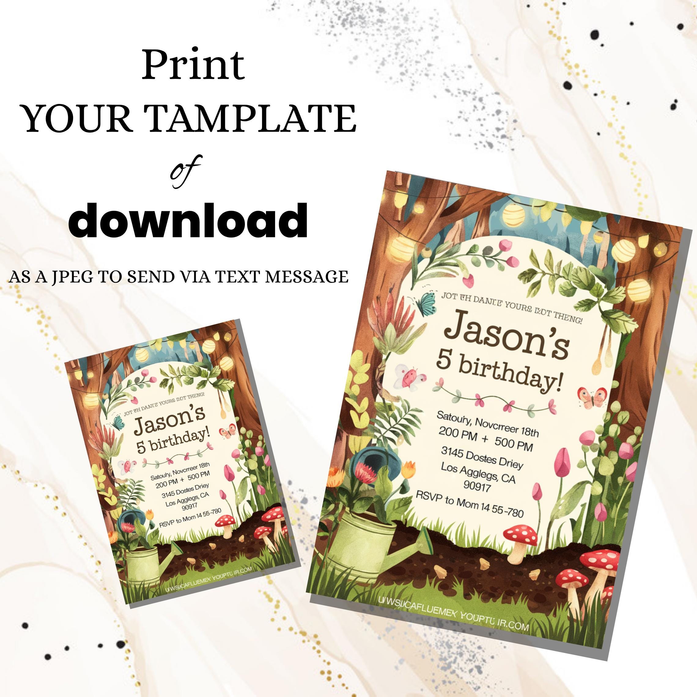 Nature Lovers Birthday Invitation Canva | Outdoor Adventure Party ...