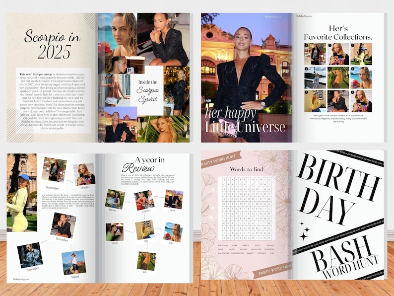 Personalized Birthday Magazine Template for Best Friend | Vogue Style ...