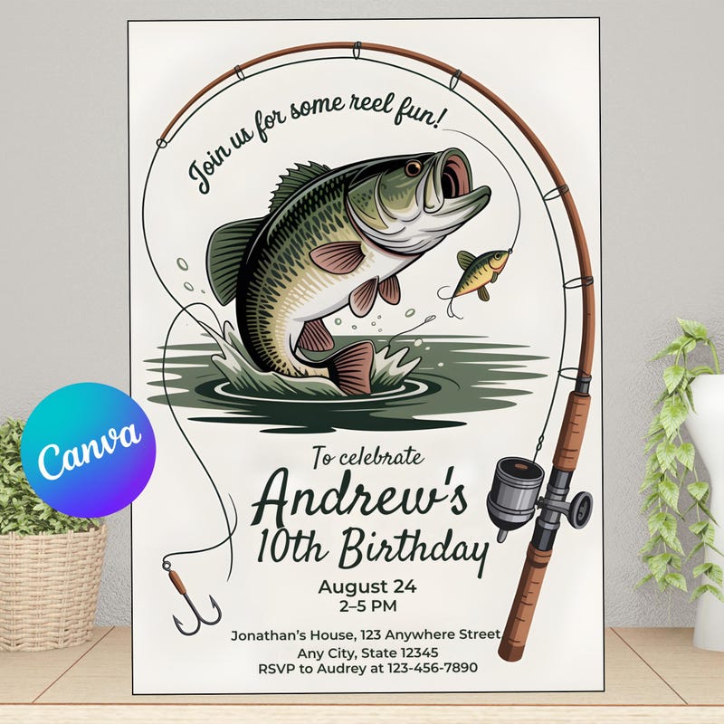 Fishing Boy Birthday Card - Etsy