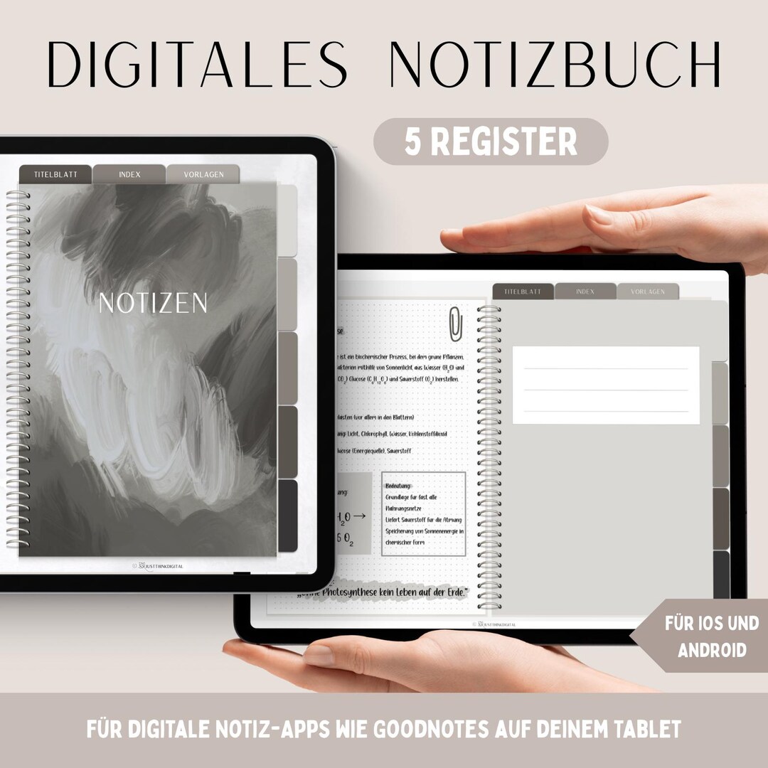 Digital Notebook | Goodnotes Notebook, Student Notebook, iPad Notebook ...