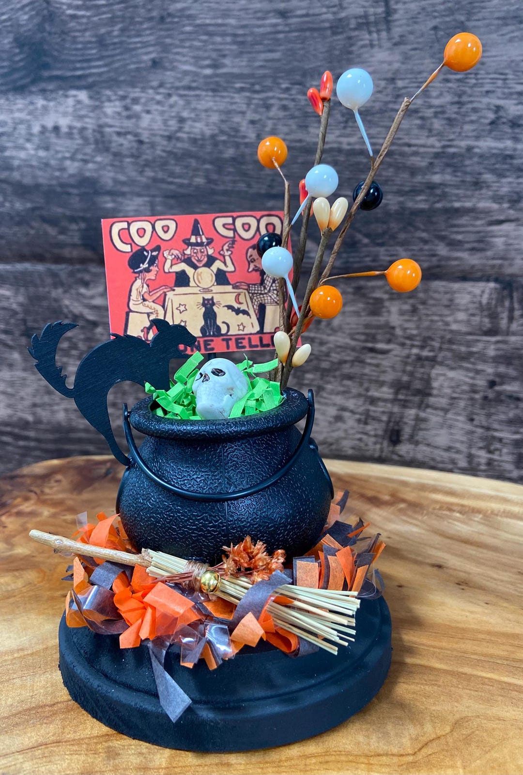 Vintage Inspired Cauldron Halloween Assemblage Display - Etsy