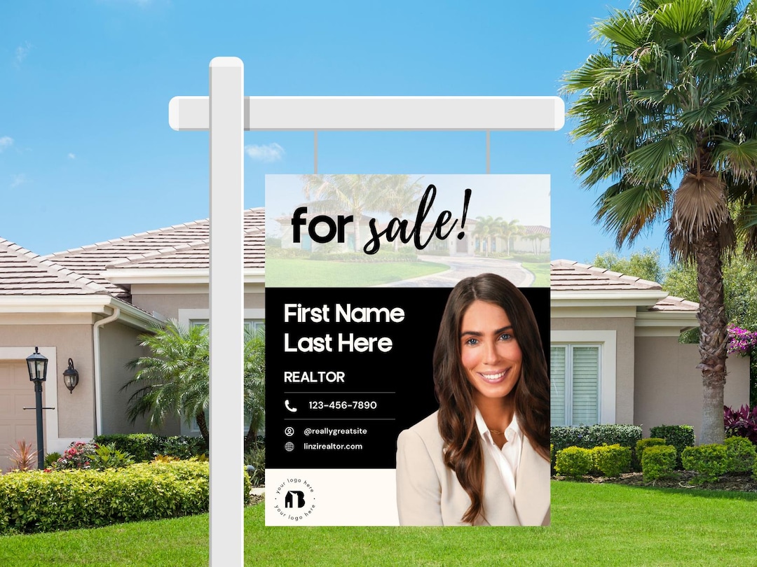 Real Estate Yard Sign Template Package | for Sale Signs | Modern Canva ...