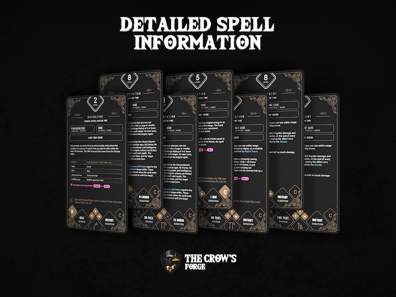 Paladin Spell Cards | D&D 5e, Full Art (digital Download) | Poker and ...