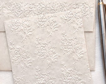 Cardinal Note Cards Embossed Stationary With Matching - Etsy