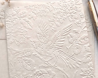 Cardinal Note Cards Embossed Stationary With Matching - Etsy