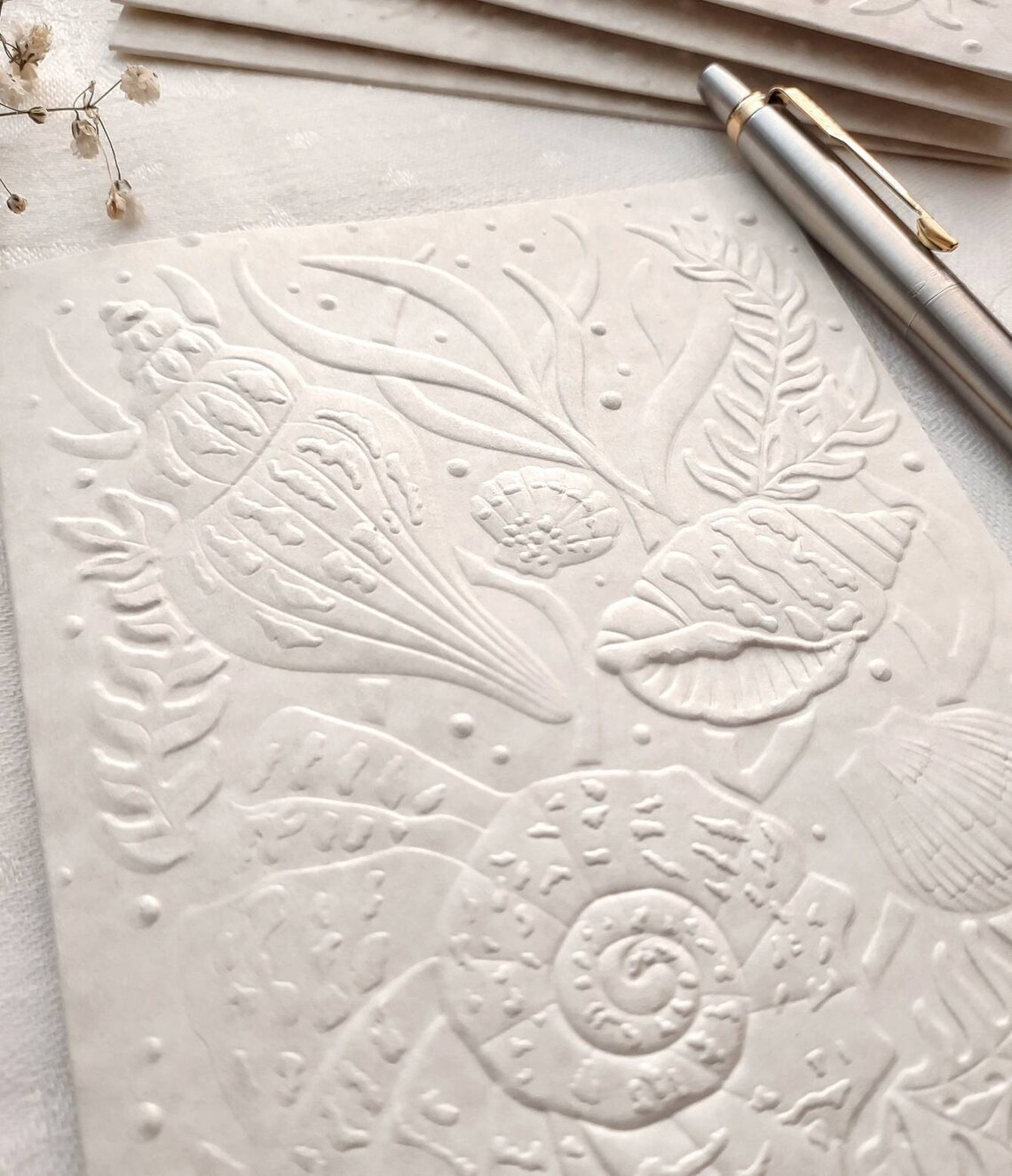 Beach Note Card Sea Shell Notecard Beach Themed Gifts - Etsy