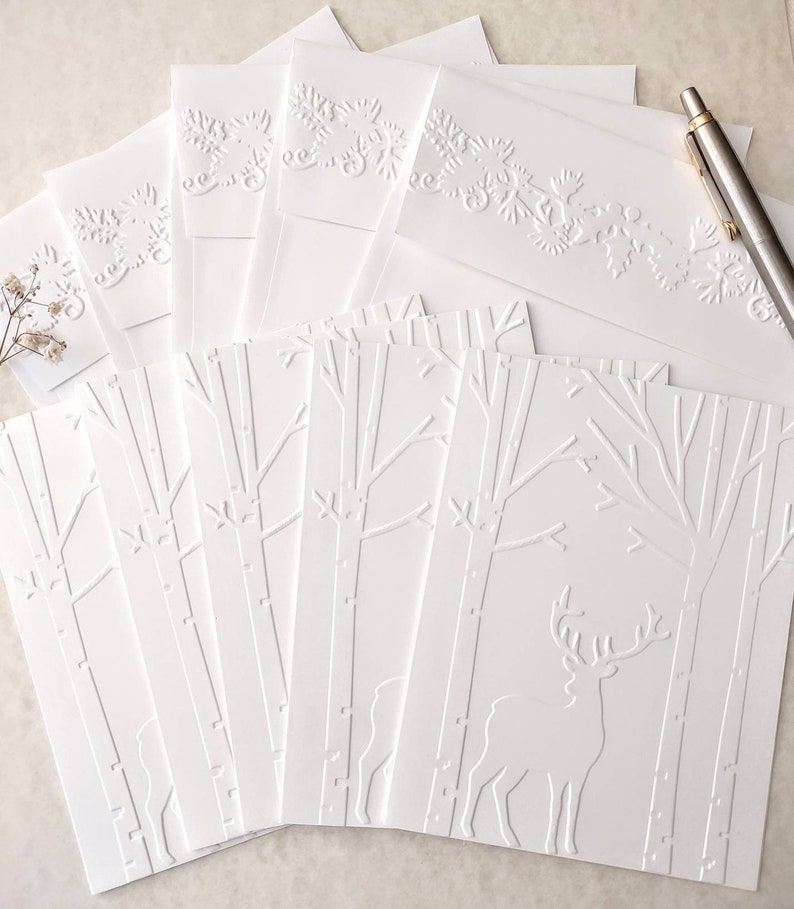 Deer Notecards, 5.5 X 4.25 Inches With Matching Envelopes, Nature Cards ...