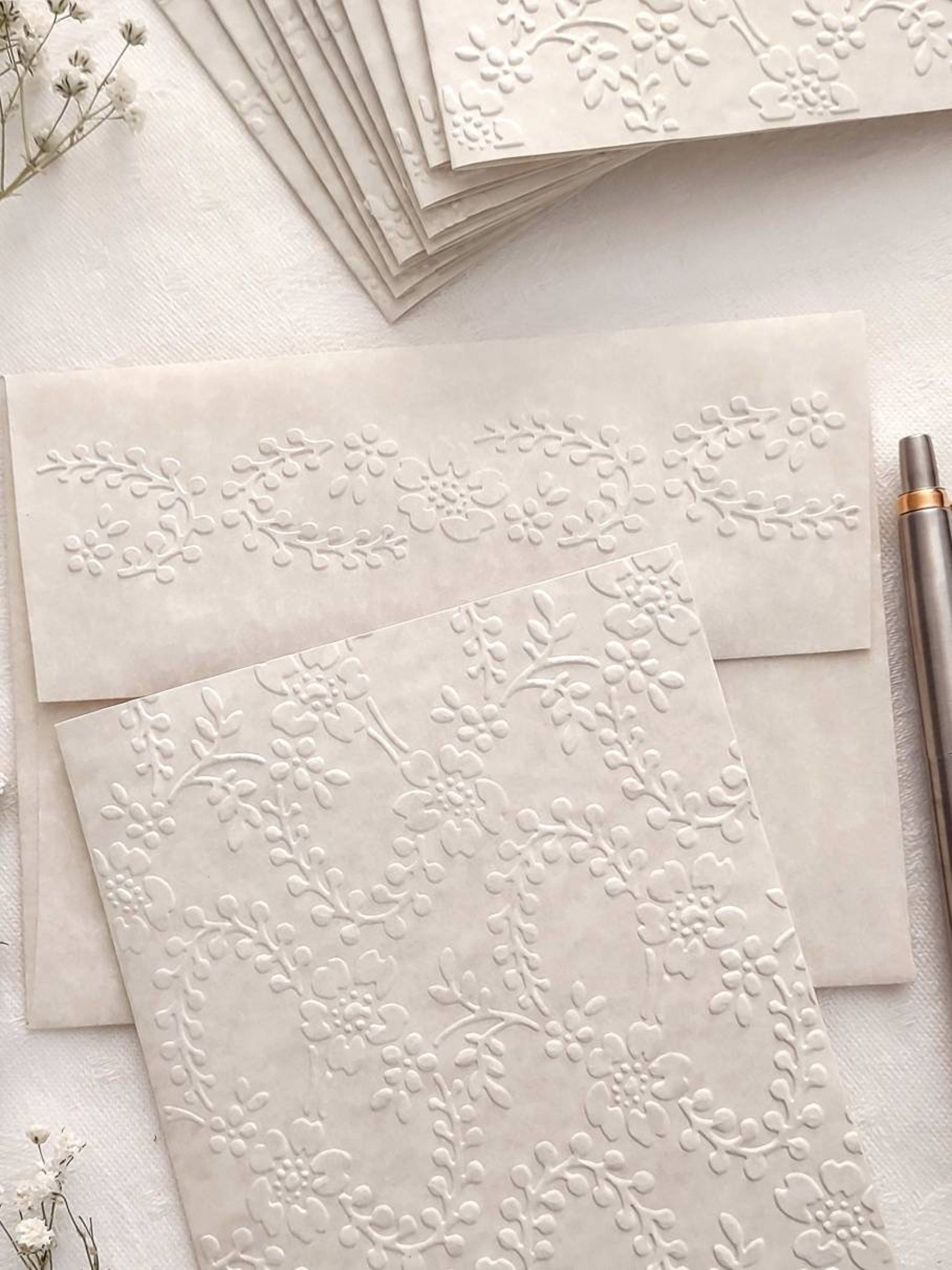 Embossed Note Cards Vintage Style Note Cards Note Card Set - Etsy